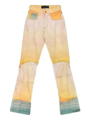 WHO DECIDES WAR BY EV BRAVADO Paneled Jeans - Yellow