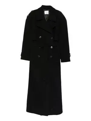 LE SULLY STUDIO Belted Double-breasted Coat - Black