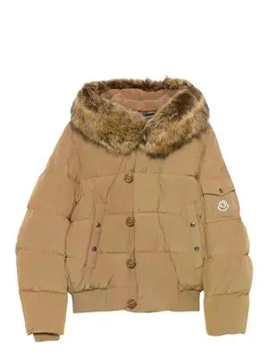 Moncler Luynes Hooded Down Jacket - Neutrals