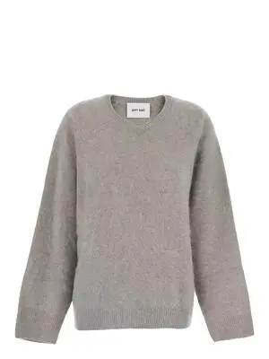Soft Goat Brushed Round-Neck Sweater Neutrals