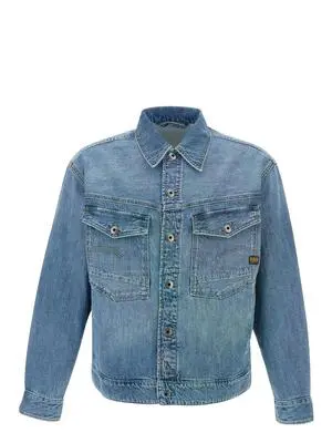 G-star Raw Dakota Logo-patch Denim Jacket - Blue