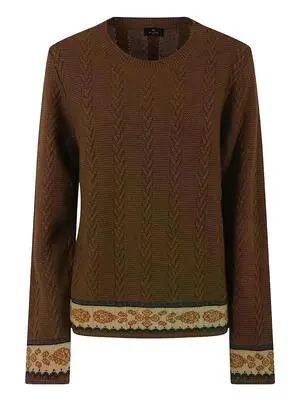 Etro Cable-knit Top - Brown
