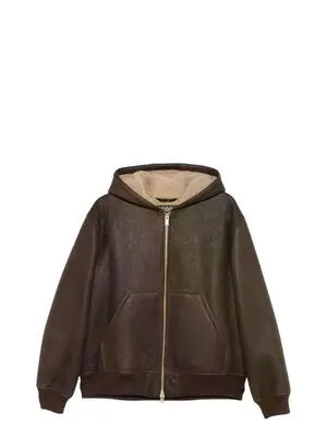 BARACUTA Hooded Zip-front Jacket - Brown