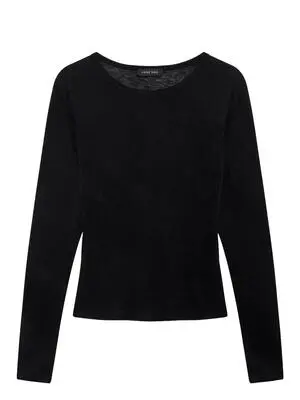 ANINE BING Long-sleeve Sylvie Tee - Black