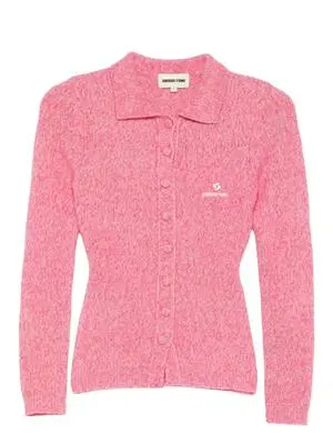 SHUSHU/TONG Polo-collar Cardigan - Pink