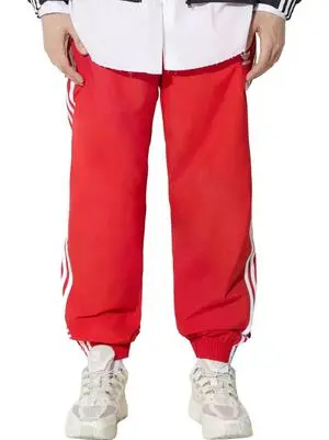 Adidas Three-stripe Track Pants - Red