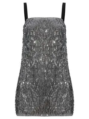 Dolce & Gabbana Sequined Mini Dress - Silver