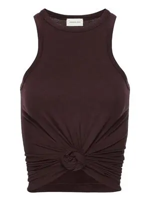 Magda Butrym Tank Top With Knot Detailing - Brown