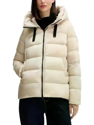 BOMBOOGIE Hooded Padded Jacket - Neutrals