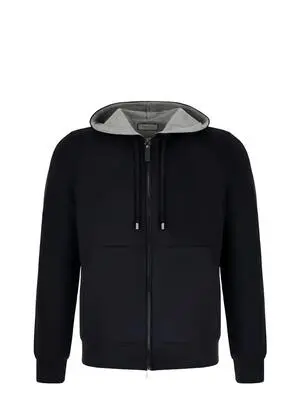 Canali Zip-up Hoodie - Blue