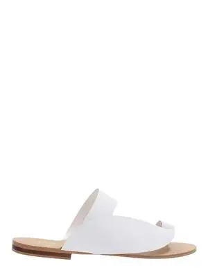 RK Toe-strap Flat Sandals - White