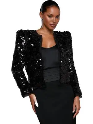 L'Agence Shai Paillette Jacket - Black