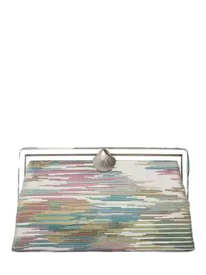 SARAH’S BAG Grace Shell-appliqué Clutch Bag - Neutrals