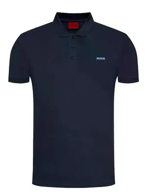 Hugo Logo-detail Polo Shirt - Blue