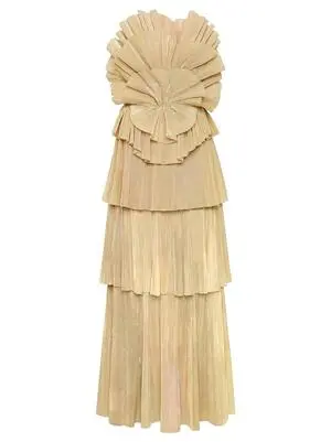 Aje Kyra Gown Dress - Gold