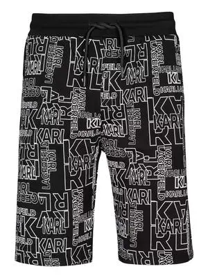 Karl Lagerfeld Logo Sweat Shorts - Black