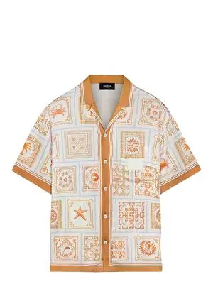 HOMIES MARBELLA Alhambra Patterned Short-sleeve Shirt - Neutrals
