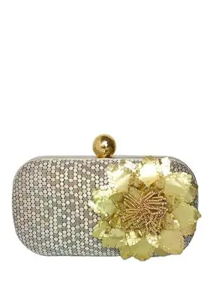 SARAH’S BAG Honeycomb Magnolia Box Clutch - Neutrals
