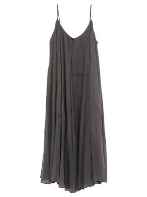 LAUREN MANOOGIAN Pleated Midi Dress - Grey