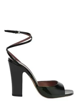 Paris Texas 100mm Lara Heeled Sandals - Black