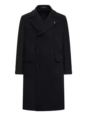 Tagliatore Double-breasted Wool Coat - Black