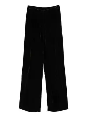 Raquel Diniz Wide-leg Velvet Trousers - Black