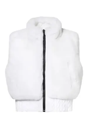 Goldbergh Lina Faux-fur Zip Ski Gilet - White