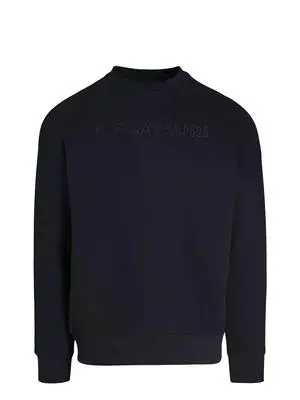ALPHATAURI Embossed-logo Crew-neck Sweatshirt - Blue