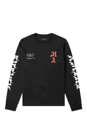 Amiri X Wes Lang Solar Kings Long Sleeve Tee Shirt - Black