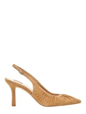 DOLCEVITA Keira Pleated Slingback Heels - Lt Brown Suede