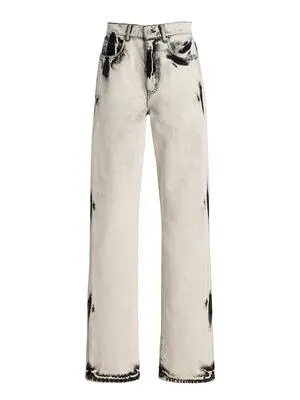 Proenza Schouler Ryman Printed Straight-leg Jeans - Black,white