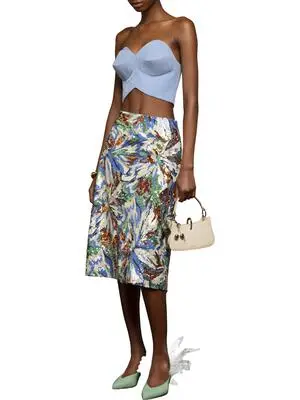 Rabanne Sequined Midi Skirt Multi