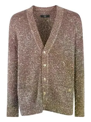 Amiri Sequin Embellished Cardigan - Brown