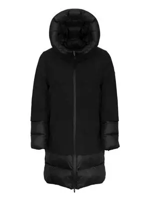 CANADIAN Quilted Hooded Oversized Coat - Black