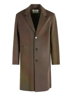 AMARANTO Buttoned Wool Coat - Brown