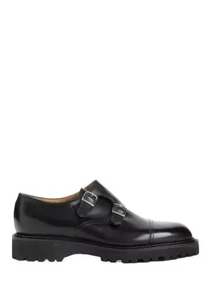 John Lobb Buckled Monk Shoes - Black