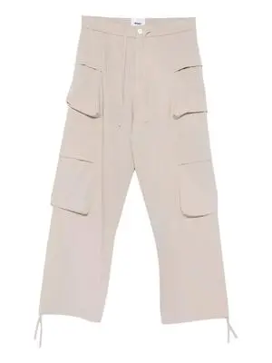 BONSAI Drawstring-waist Cargo Trousers - Neutrals
