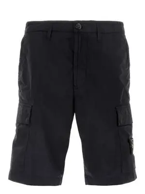 Stone Island Stretch-cotton Bermuda Shorts - Black