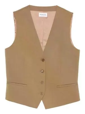 P.a.r.o.s.h V-neck Button-up Waistcoat - Brown