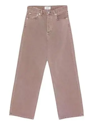 AGOLDE Wide-leg Five-pocket Trousers - Brown