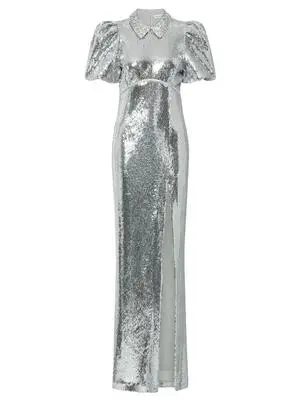 Rebecca Vallance Olympia Embellished Maxi Dress - Silver
