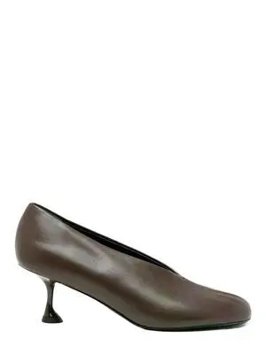 Proenza Schouler Leather Kitten Heel Pumps - Brown