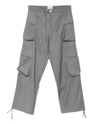 BONSAI Mélange-effect Cargo Trousers - Grey