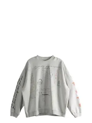 D-R-G-N Meditations Graphic-print Sweatshirt - Neutrals