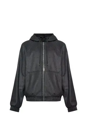 Fendi Zip-up Cashmere Hoodie - Grey