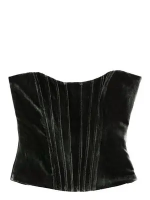 Raquel Diniz Velvet Corset - Grey