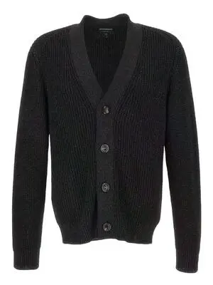 Emporio Armani Button-fastening V-neck Cardigan - Black