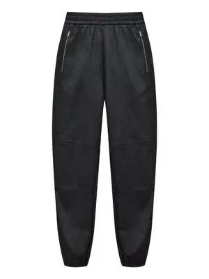 Fendi Zip-detail Cashmere Track Pants - Grey