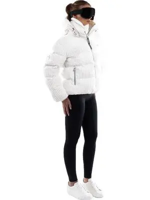 MALIBU SKI CLUB Piste Hooded Puffer Jacket - White