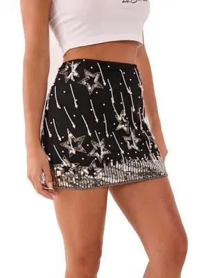 NASTY GAL Sequin Star Mini Skirt